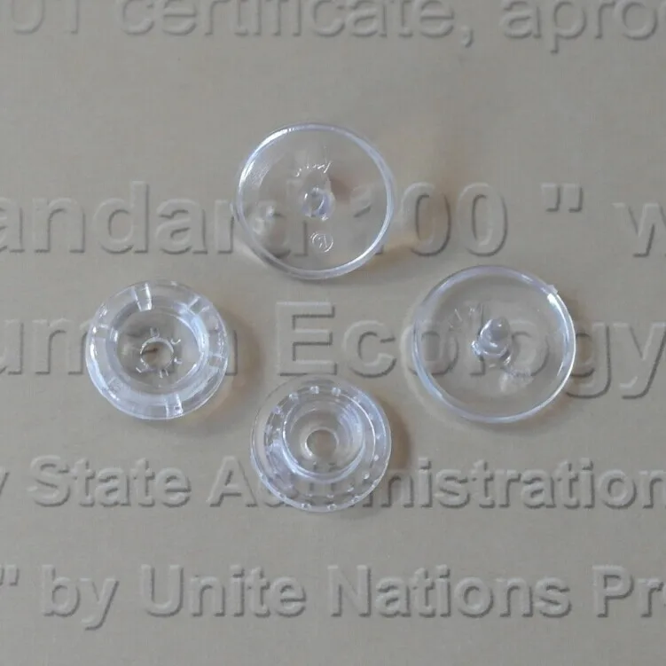 {T5 Clear Snap Buttons} 100 sets KAM Brand T5 12.4mm Clear Plastic Snap ...