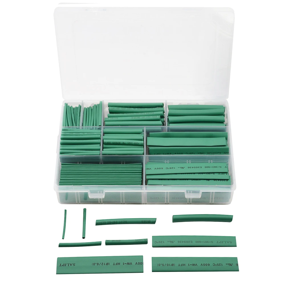 385pcs/box Green 9 size 2:1 Heat Shrink Tube Shrinkable Sleeve ...