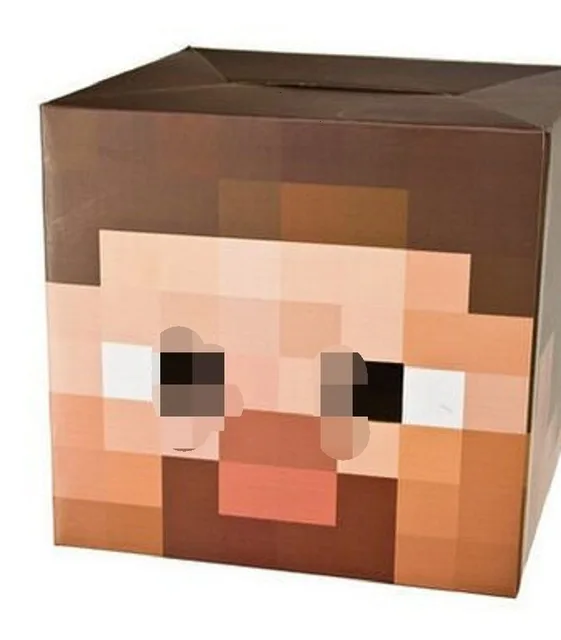 Minecraft Game Cardboard Enderman Creeper Steve Mask Baby Party Gift ...