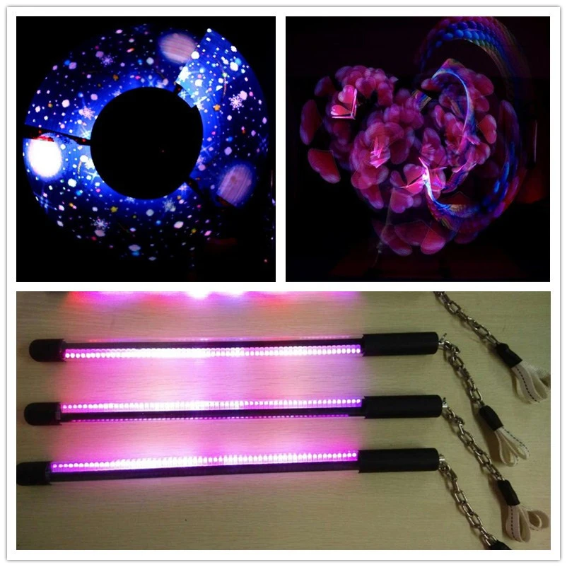 3pcs 60 Pixels Led Visual Poi Full-color Lamp Led Programmable Stick ...
