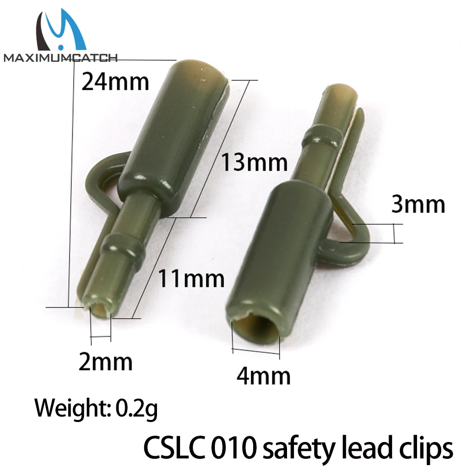 Maximumcatch 25pcs Safety Lead Clips with Pins Tail Rubber Tubes Carp ...
