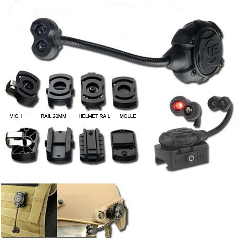 Night Evolution Helmet flashlight Combat military Tactical hunting ...