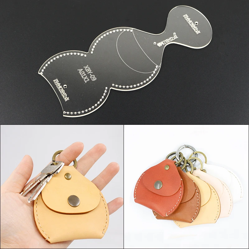 1set Acrylic Stencil Template Diy Leather Handmade Craft Keychain Key ...