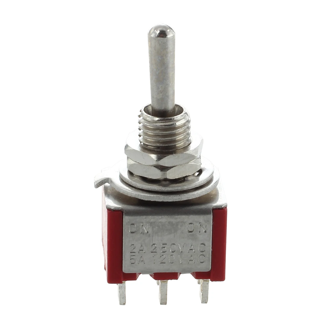 Mini Toggle Switch DPDT ON-ON Two Position Red 2A 250V 5A 120V - buy at ...