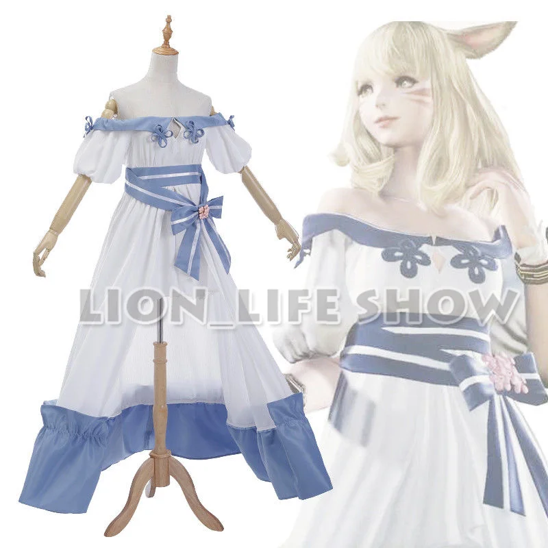 Pre-order Final Fantasy Xiv Ff14 Spring Dress Miqo'te Cosplay Costume ...
