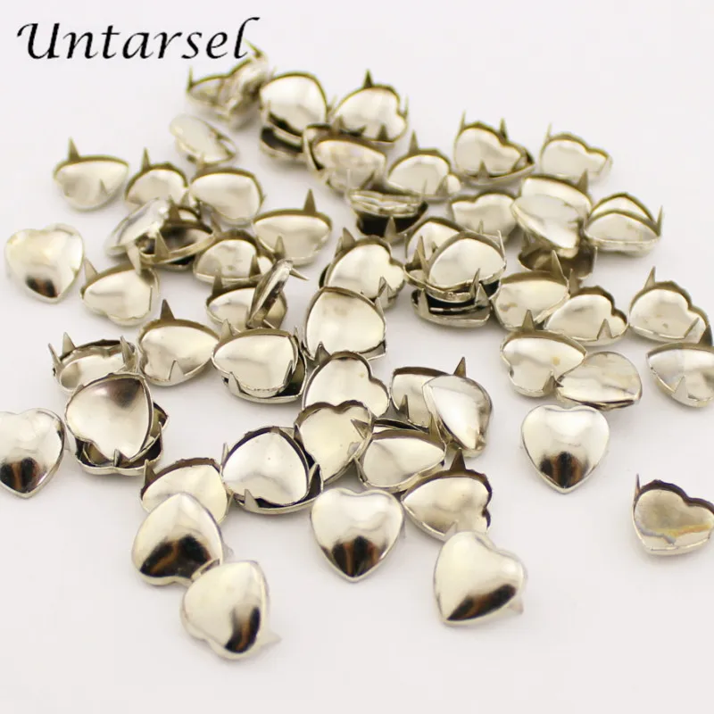 100pcs-lot-10mm-cute-heart-shape-rivets-silver-claws-nail-studs-fabric ...