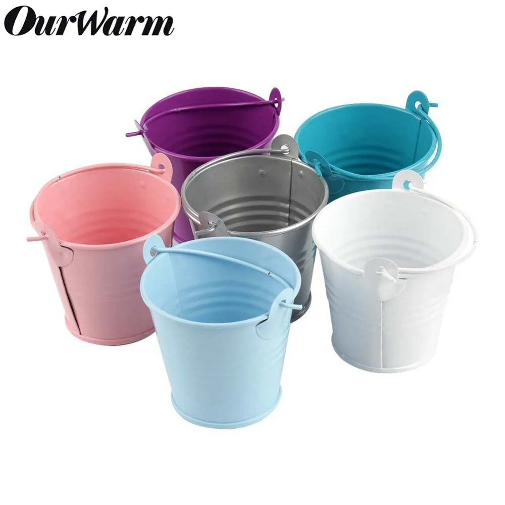 Ourwarm 6pcs Mini Metal Bucket Tin Buckets For Wedding Souvenirs Gift ...
