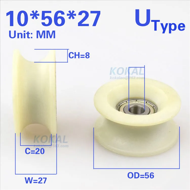 U1056-27-Free-Shipping-5pcs-high-loading-PA66-NYLON-U-groove-guide ...