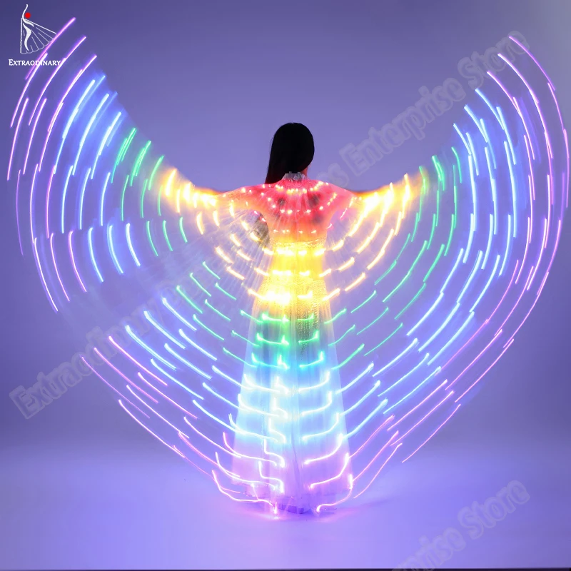 Belly Dance Led Isis Wings with Adjustable Sticks Adult Accessories ...