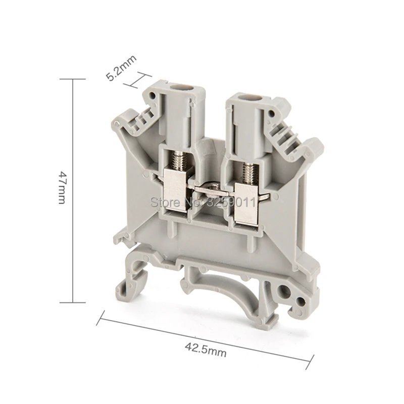 20PCS-UK-3N-Mounted-Screw-Clipping-Terminal-Block-5-0mm-square-general ...