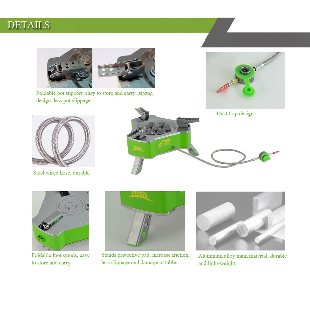 BRS-71 Portable Outdoor Camping Stove Butagas LPG Gas Cooking 9800W ...