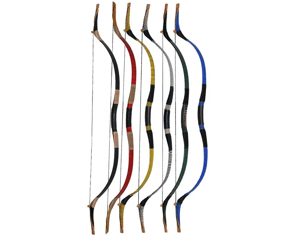 Hunting recurve bow snake skin leather fiberglass bow high durability ...