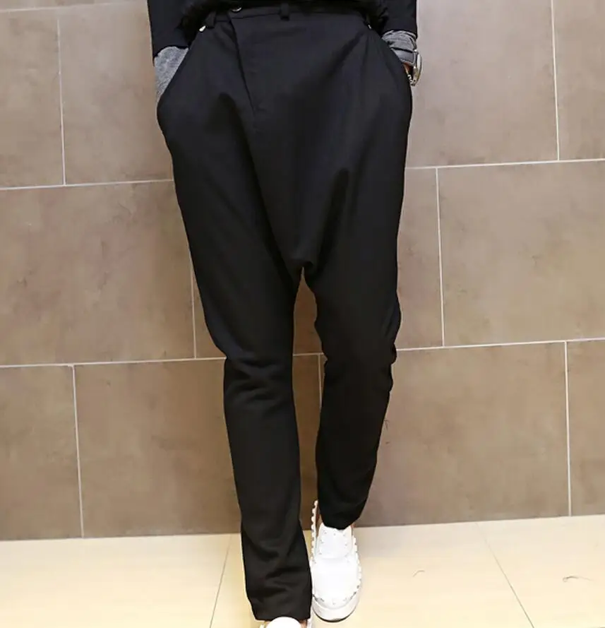 Free Shopping Dj Nightclub Singer Low grade Collapse Pants Korean ...