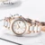 SUNKTA Fashion Women Watches Rose Gold Ladies Bracelet Watches Reloj ...