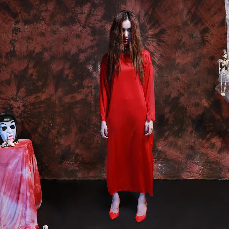 halloween Costume Adult Female Bloody Horror Zombie Bride Costume Stage ...