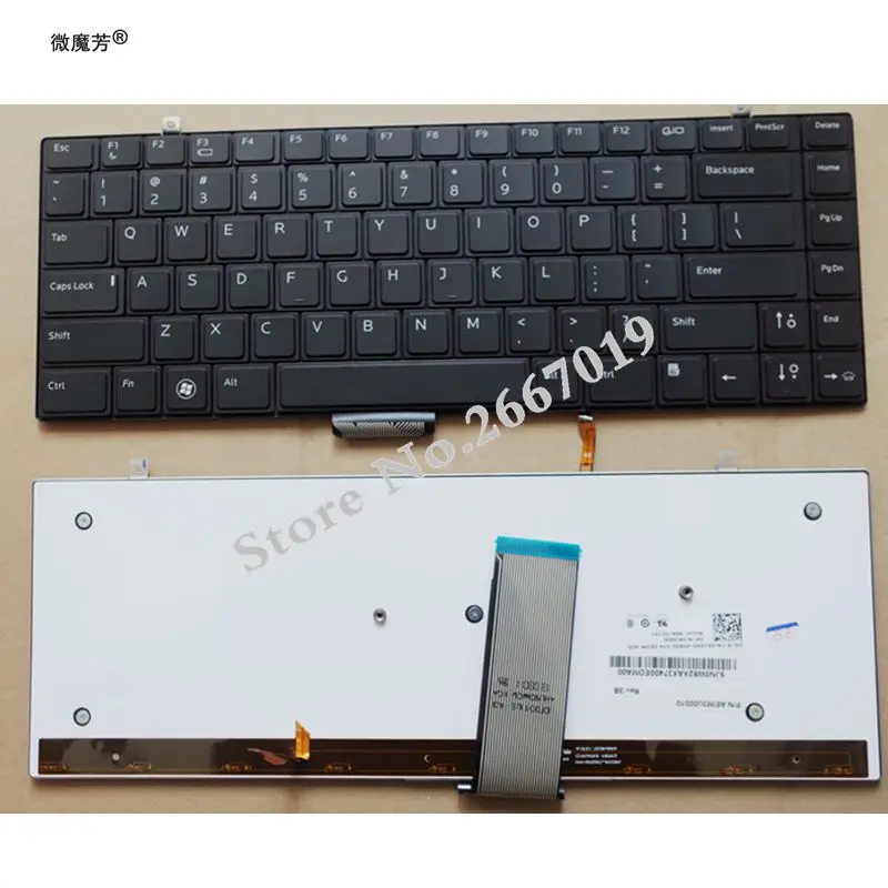 US laptop keyboard for Dell for Studio XPS 13 16 1340 1640 1645 1647 ...