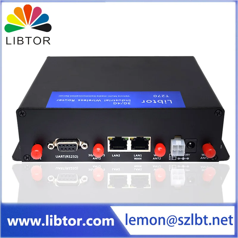 3G industrial wireless router with USB Port and 2*RJ45 LAN ports and 4* ...
