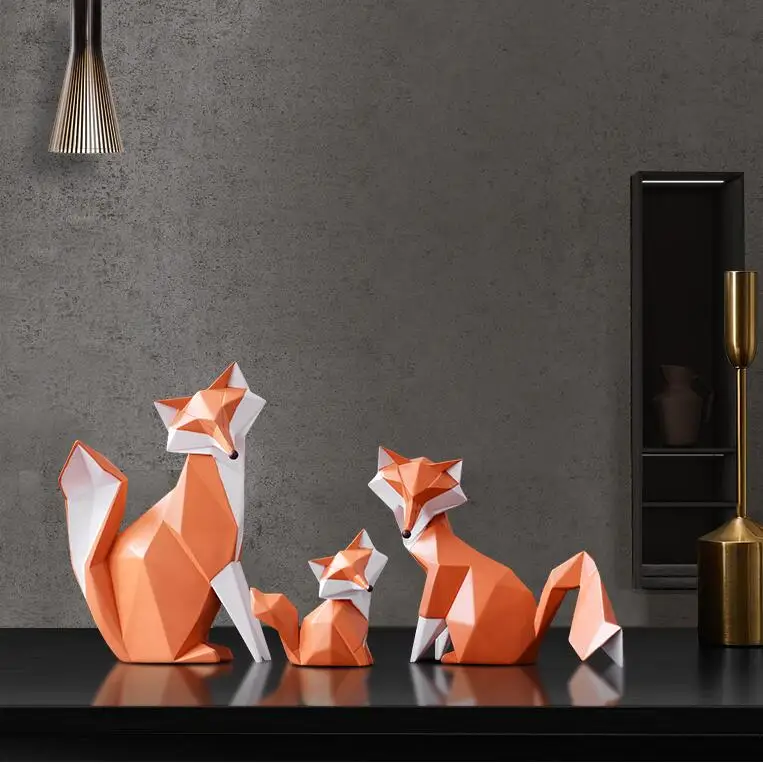 New Ceramic Creative Modern Simple Fox Decoration Living Room Vintage