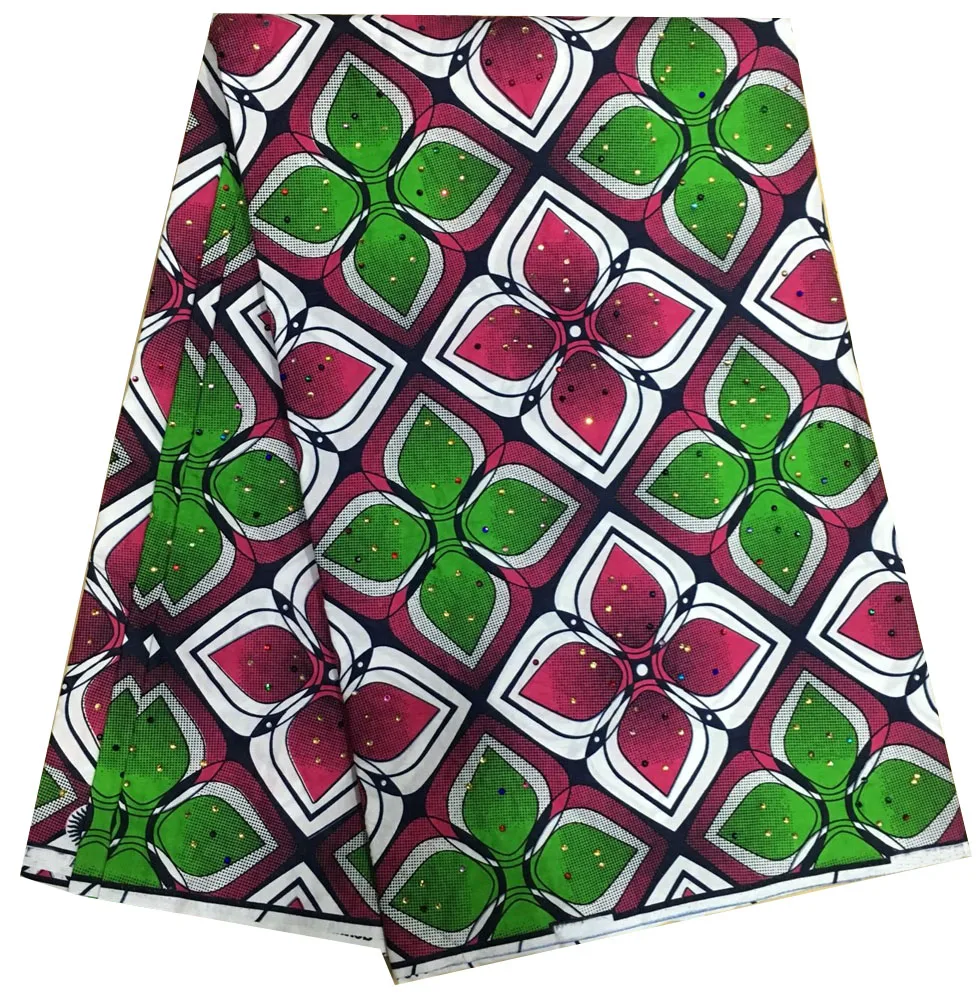 ankara with colorful stones high quality african wax cloth java wax ...