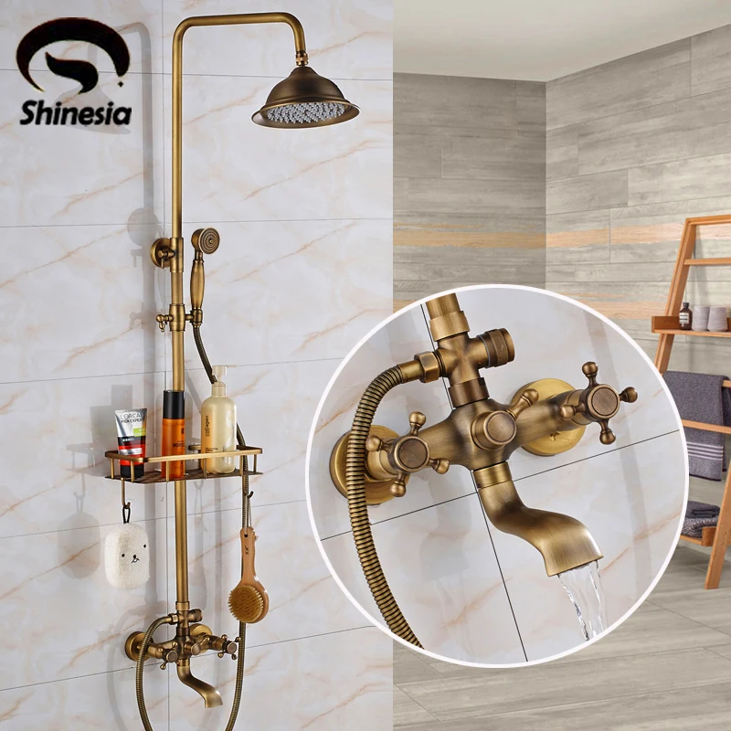 Buy Antique Brass 8 Inch Shower Head Bathroom Shower