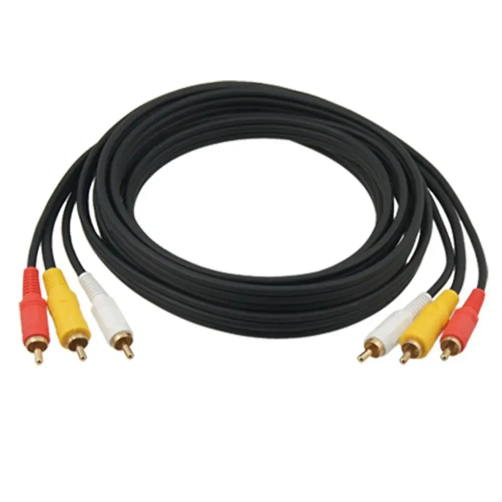 3m Top Range 3.5mm 3 RCA to 3 RCA Male to Male Composite AV Audio Video ...