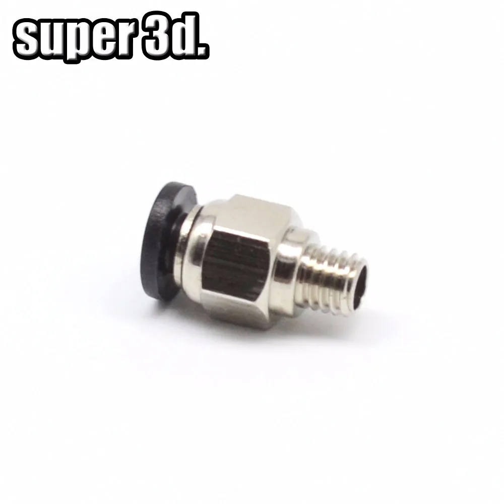 1 pcs 3D Printer Pneumatic Fittings PC4-M6 Bore 4mm For 4mm PTFE Tube ...
