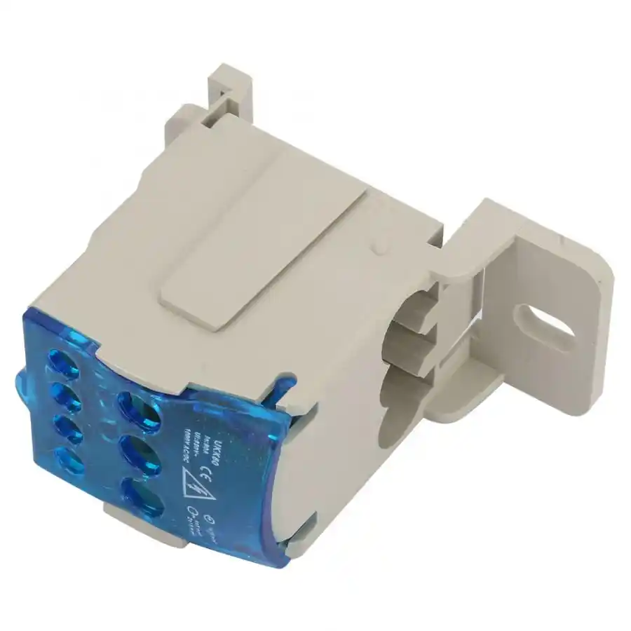 UKK 80A Distribution Box Din Rail Terminal Block 1 In Many Out Power ...