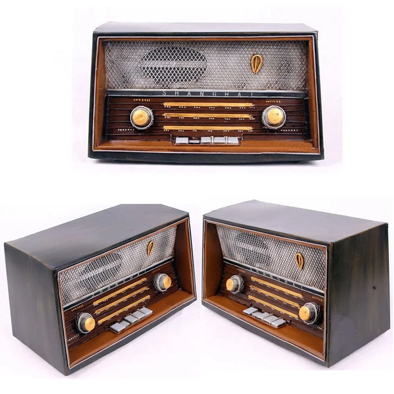 Handmade Vintage Style Metal Craft Radio Model Retro Look Decorative ...