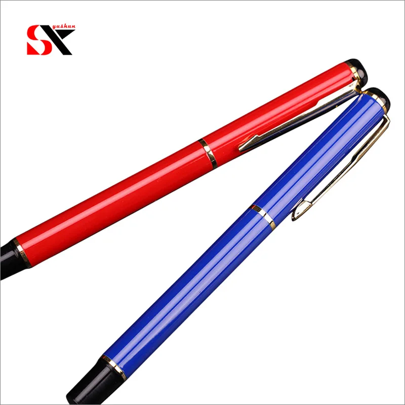 high quality ballpoint metal pen business red blue and black three ...