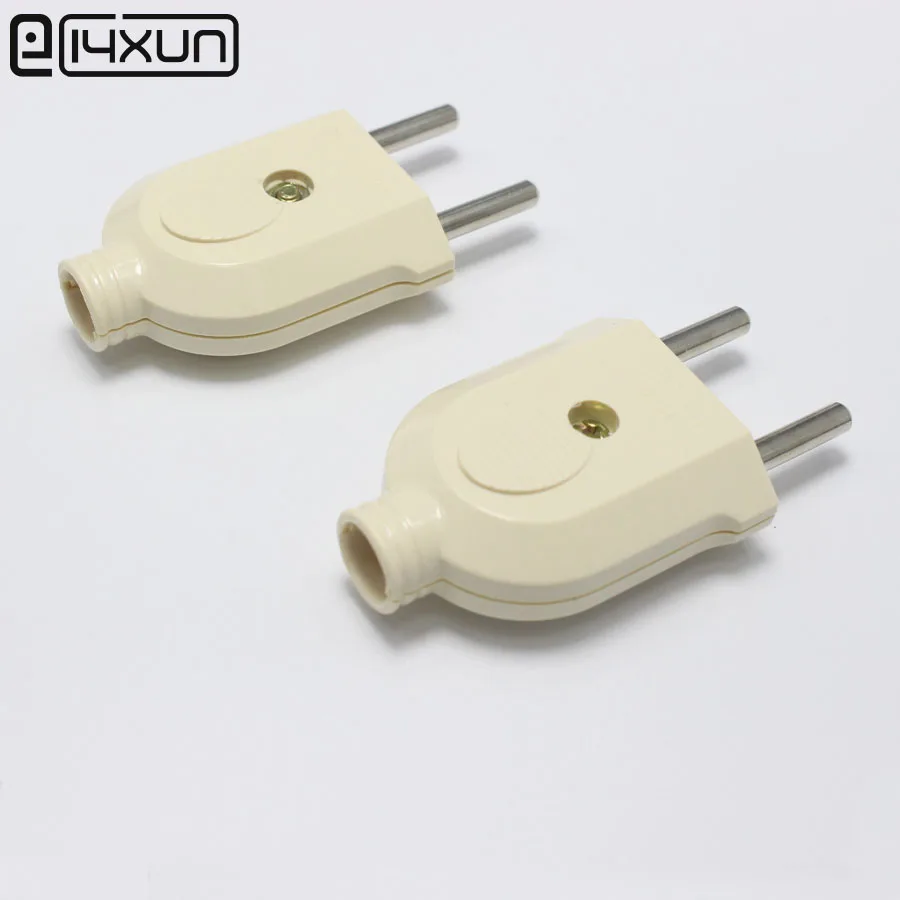 10pcs 10A 250V Round 2pin AC EU Male Electrical Plug for Extended Power ...