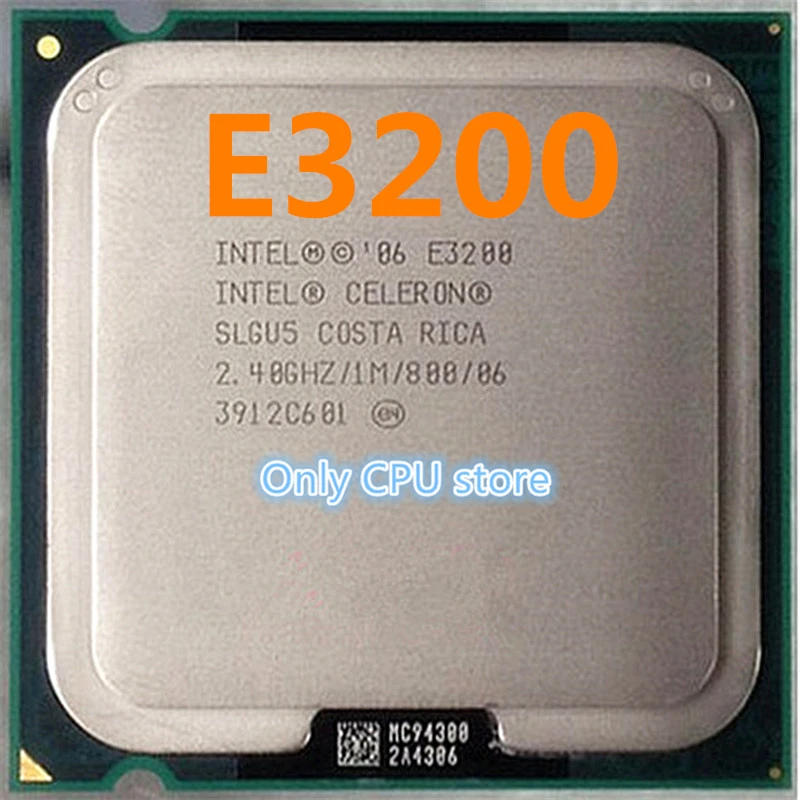 Intel Celeron Dual Core E3200 CPU Processor (2.4Ghz/ 1M /800GHz) Socket ...