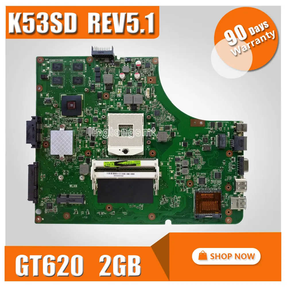 K53SD placa madre portátil Rev 5.1 del ordenador portátil para Asus ...