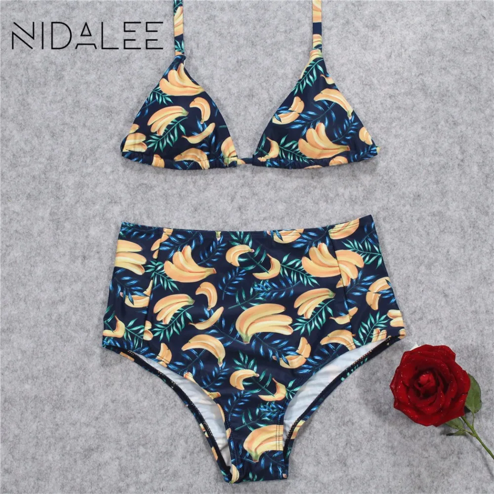 Printing Floral High Waist Bikini 2018 Sexy Beach Women Swimwear ...