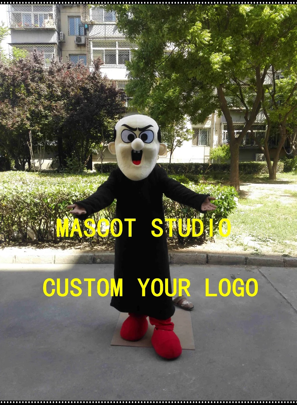 Witch Gargamel mascot costume custom cartoon character cosplay mascotte ...