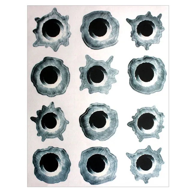 4 Bullet 3d Bullet Hole Car Stickers Pvc Body Decals For Auto Motorcycle