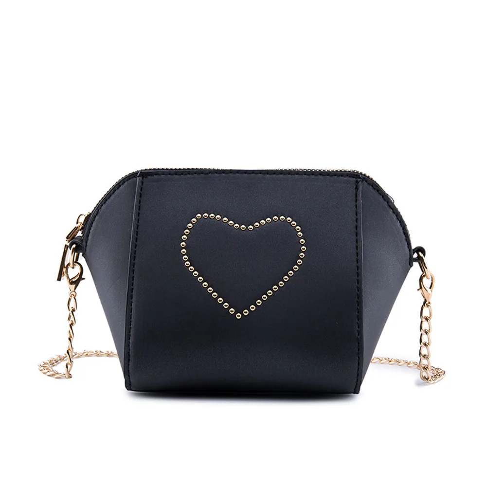 New Arrival Heart shaped Pattern Satchel Zipper Handbag Tote Phone Coin ...