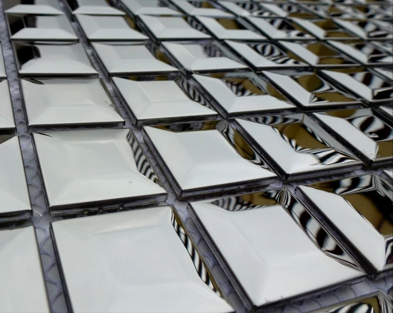 Modern Pyramid Shape 3d Stainless Steel Tiles Metal Mosaic Tiles ...