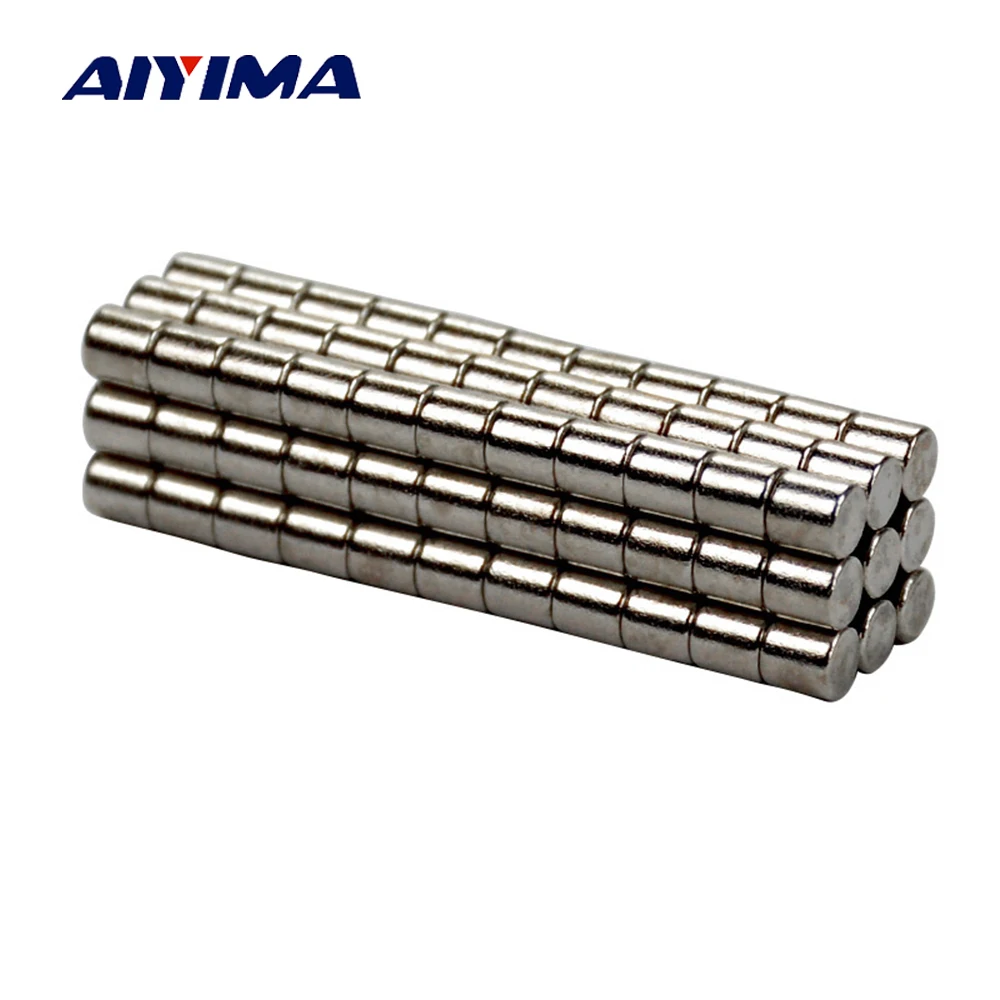 Aiyima 100pcs 3*3mm Round Magnetic Diameter 3mm x 3mm Rare Earth ...
