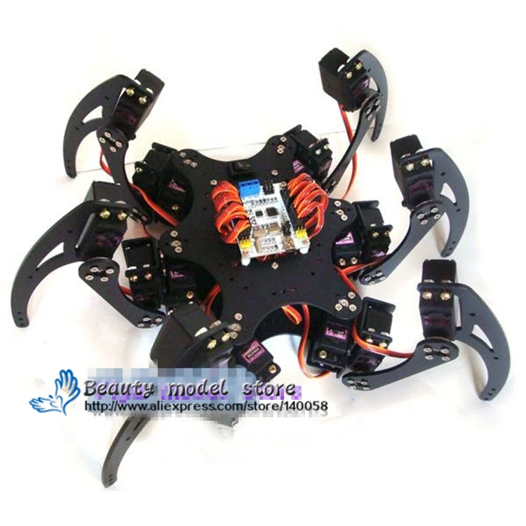 18 DOF Aluminum Hexapod spider robot Machine insects LD 1501MG / LDX ...