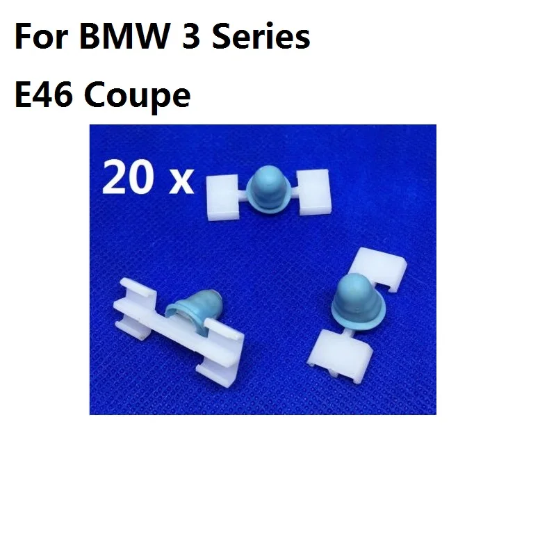 x20 Clips For BMW 3 Series E46 Coupe Convertible Side Moulding Trim ...