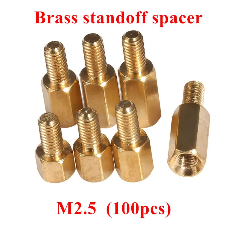 100pcs M2 5 Brass Standoff Spacer Spacing Screws Pcb Computer