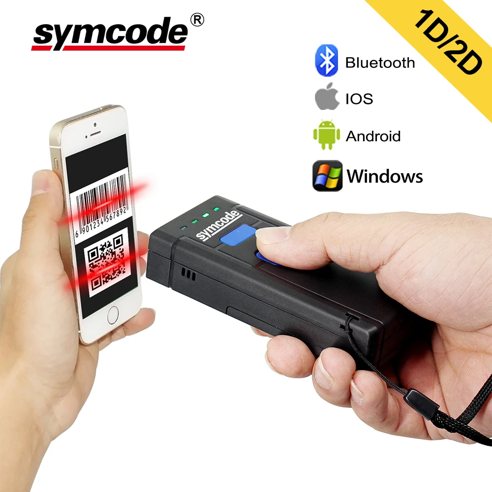 Symcode 1d 2d Bluetooth Barcode Scanner 1d 2d Usb Bluetooth 2.4ghz Wireless Barcode Reader ...