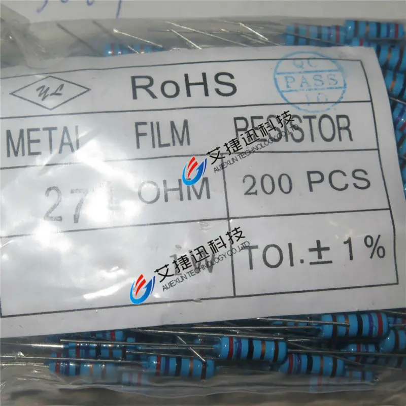 200Pcs 27ohm DIP Resistores SIP 8 Resistor Networks & Arrays New and ...