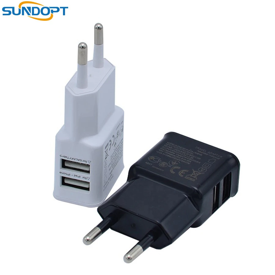 5V-2A-EU-US-Plug-Dual-Double-USB-Universal-Phone-Charger-Wall-Charger ...