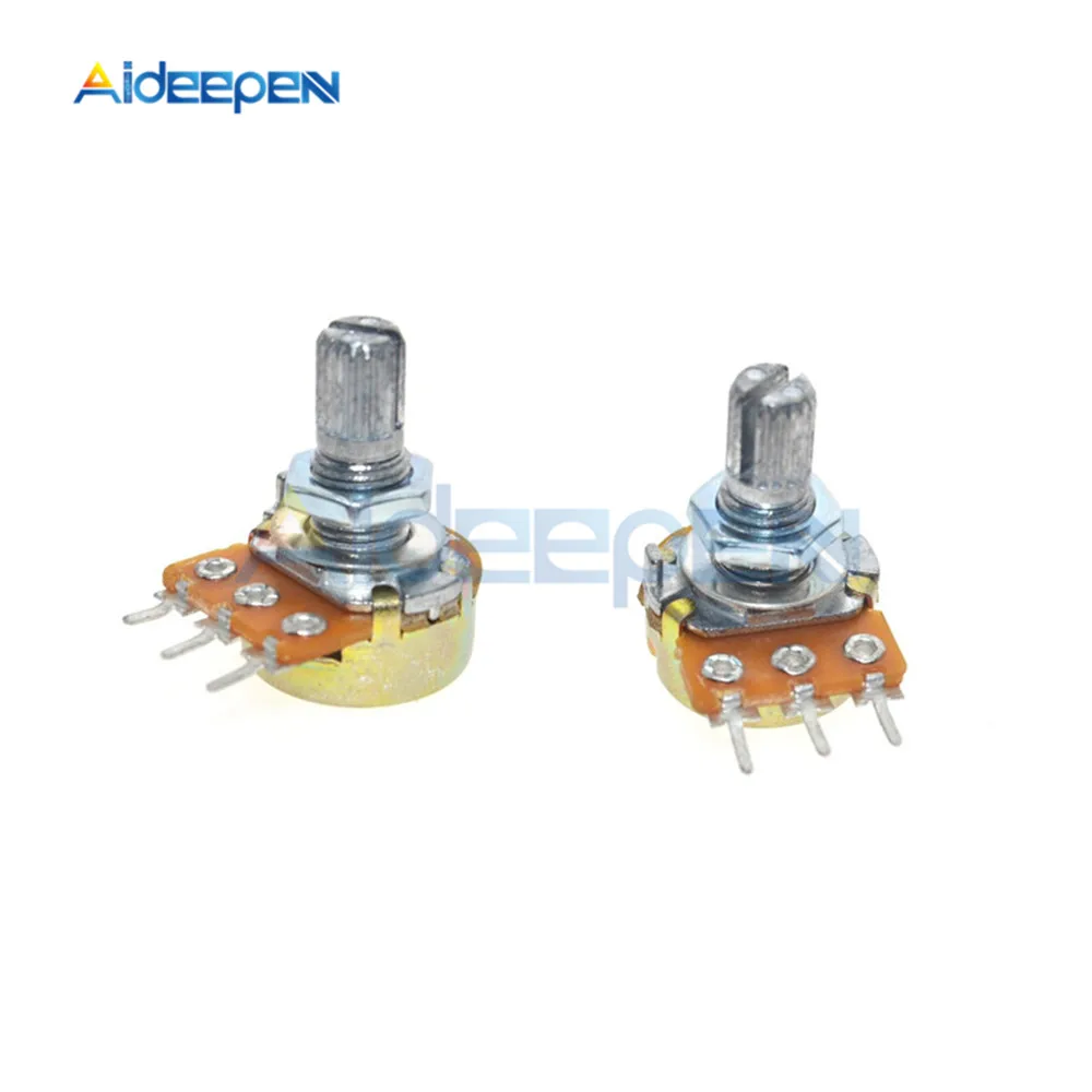 5PCS B20K OHM Linear Taper Rotary Potentiometer 20KB B20K Pot 15MM As 3 ...