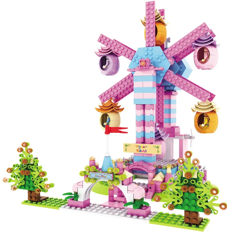 Music Box Waybuloo 668pcs Ferris Wheel With Rotating Music Building ...