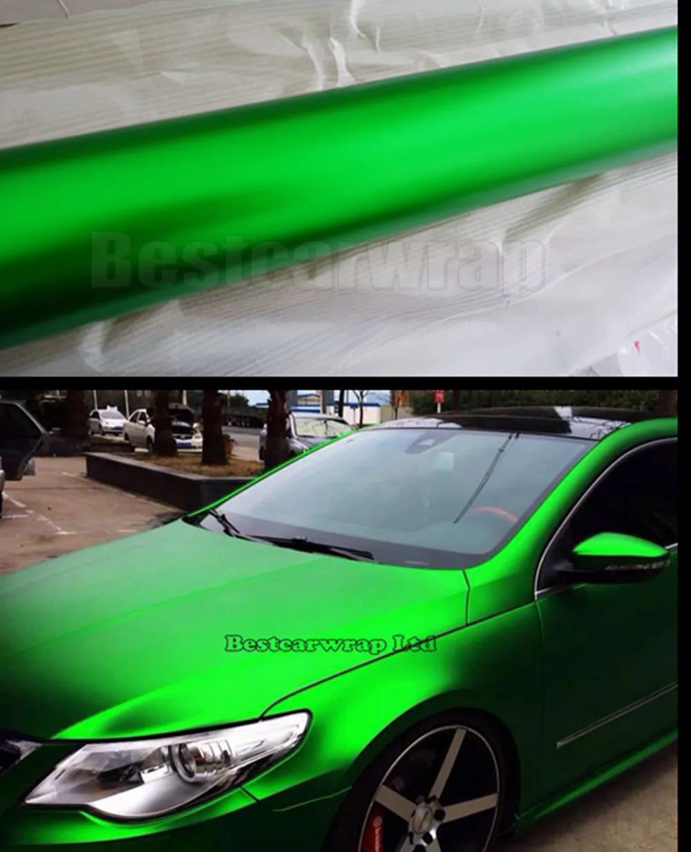 Protwraps Satin Chrome Green Vinyl For Car Wrap Matt Chrome With Air ...