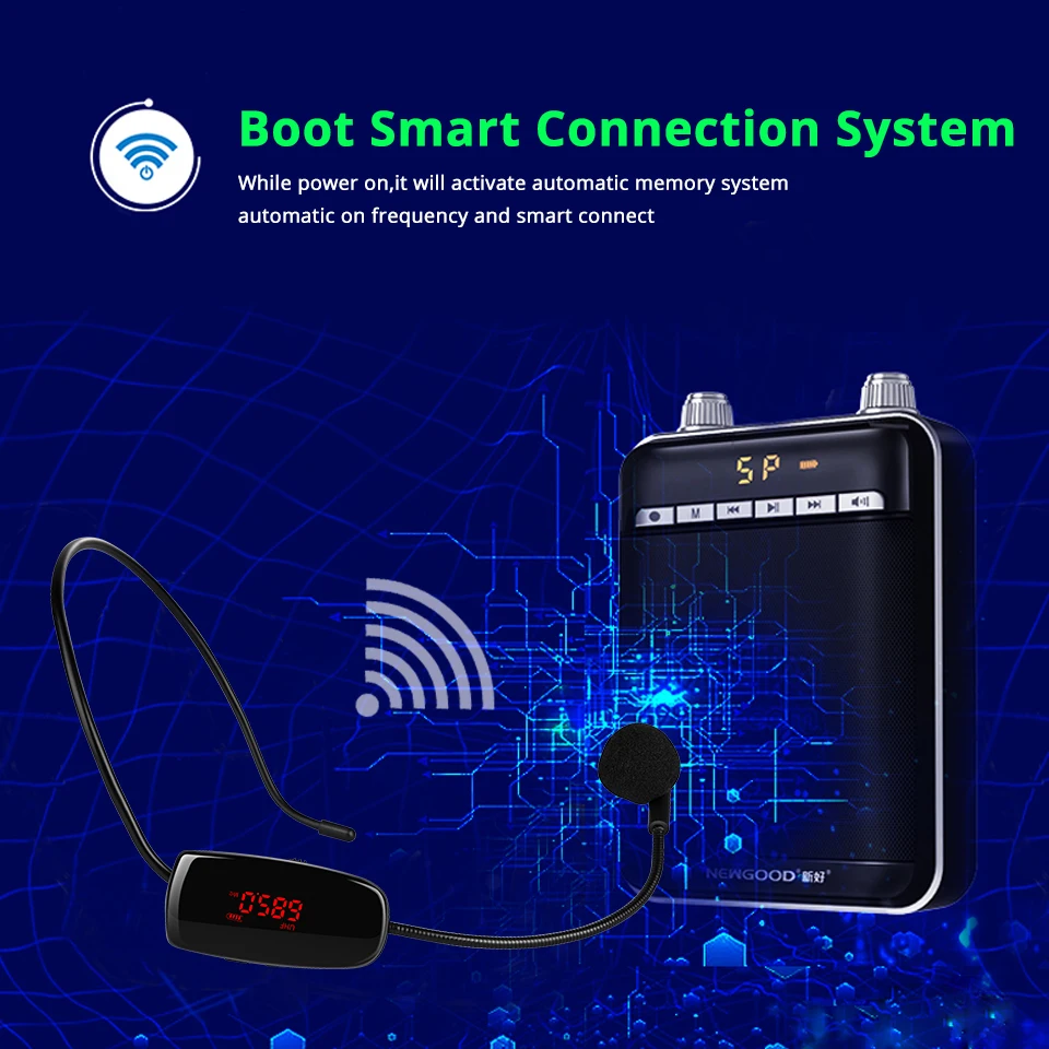 Smart Wireless Portable Voice Amplifier Loud Speaker With UHF Wireless ...