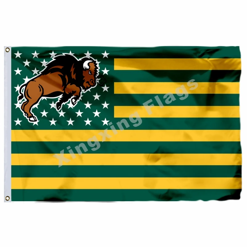 North Dakota State Bison Nation Flag 3ft X 5ft Polyester NCAA Banner ...