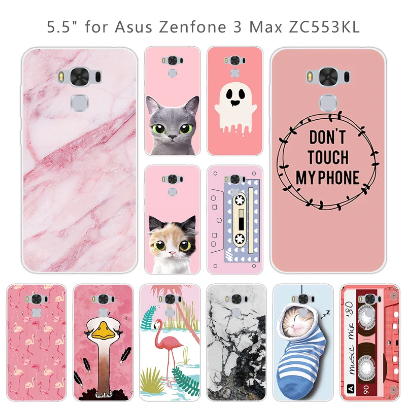 Cover For Asus Zenfone 3 Max ZC553KL Pink Case 5.5 inch Transparent ...